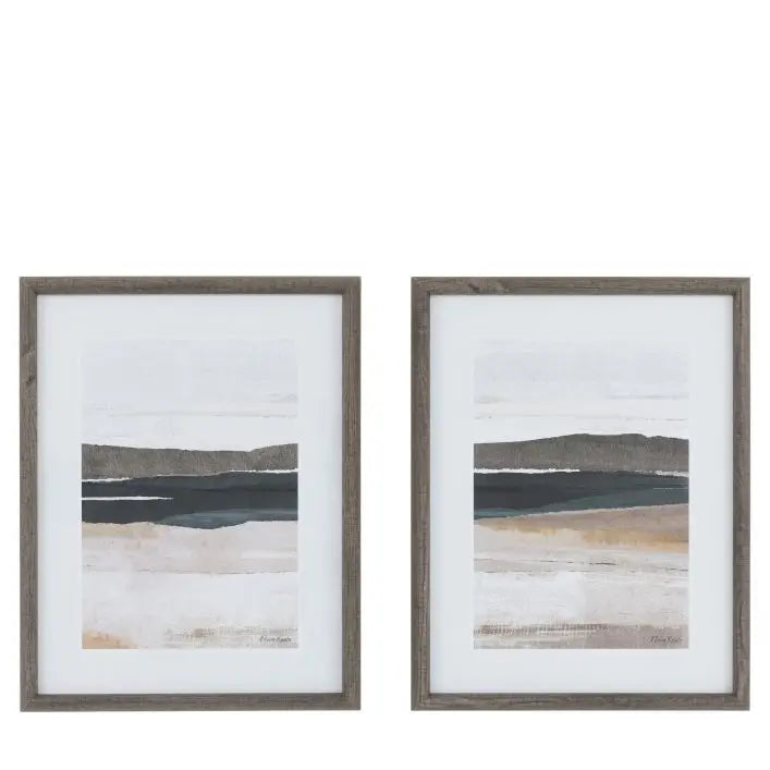 x2 Drift Away Framed Art – Nest & Flowers USA